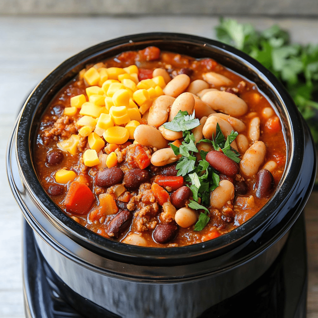 Easy Three Bean Chili Recipe - ymrecipes.com