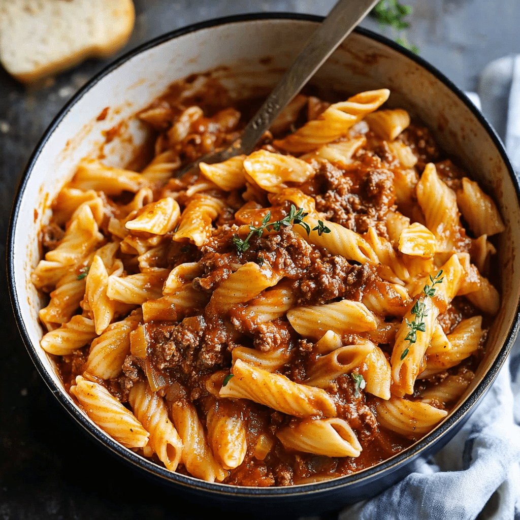 One Pot Beef Ragu Pasta Recipe - ymrecipes.com