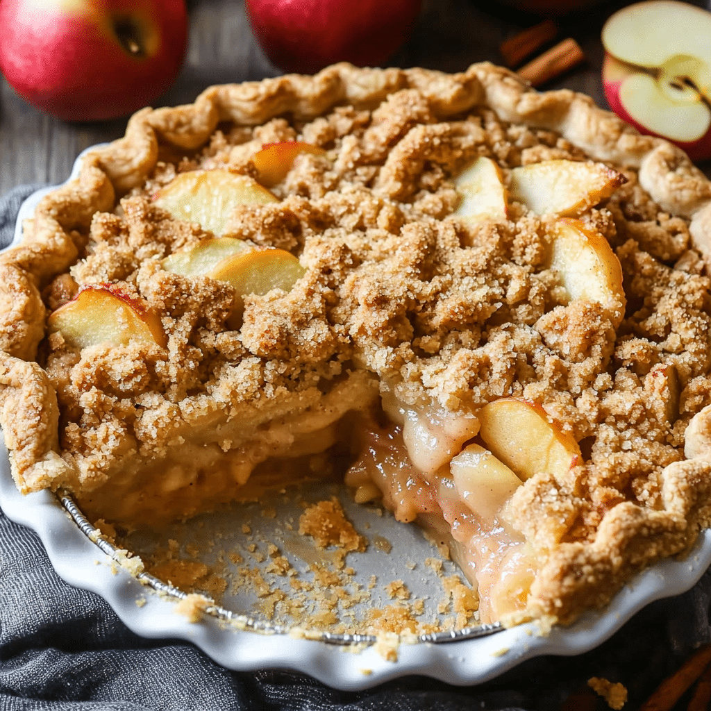 Apple Crumble Pie Recipe - ymrecipes.com