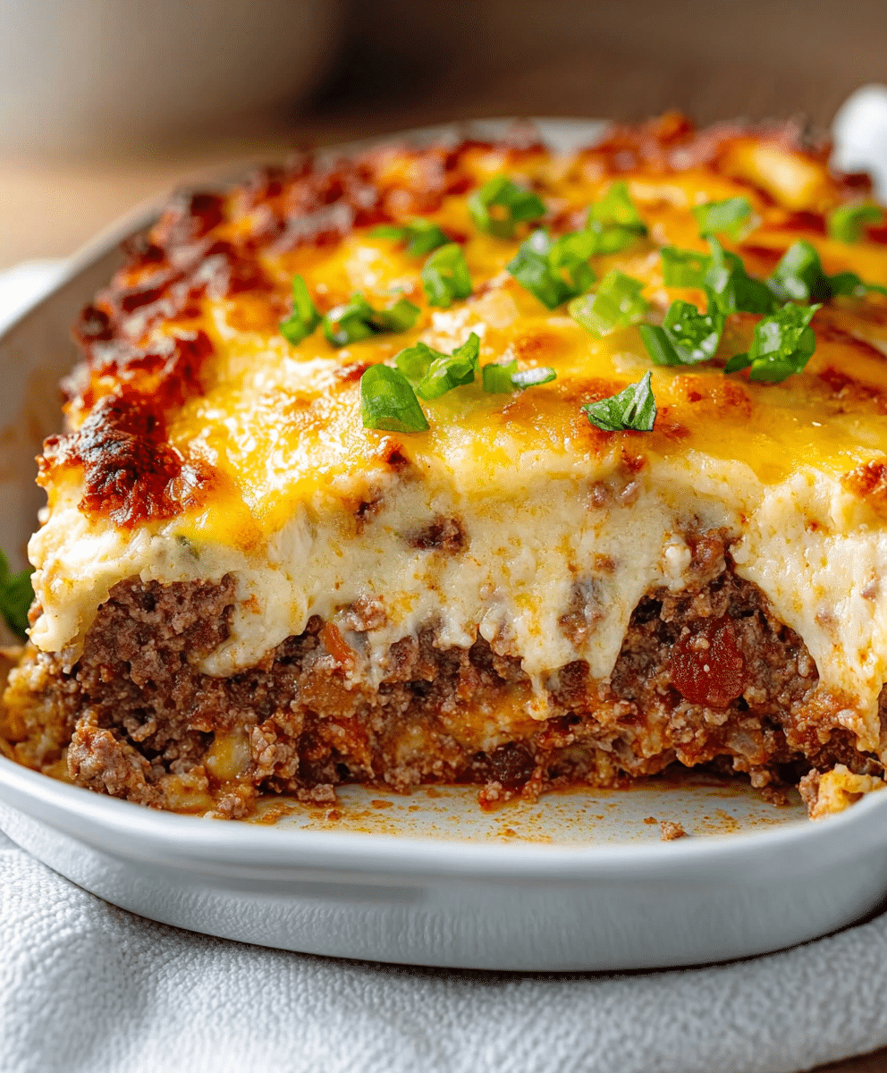 Cheesy Loaded Meatloaf Casserole Recipe - ymrecipes.com