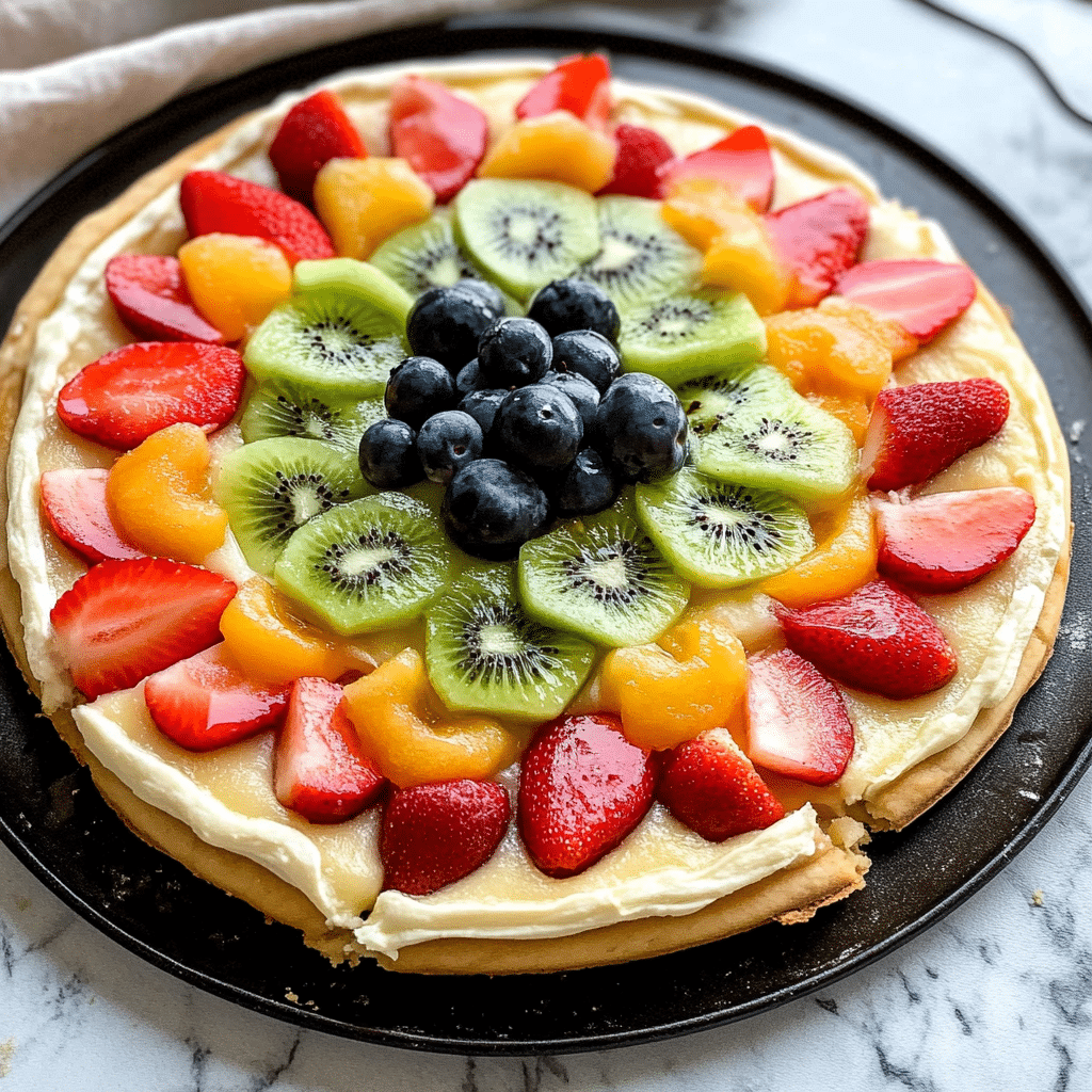 Fruit Pizza Recipe - ymrecipes.com