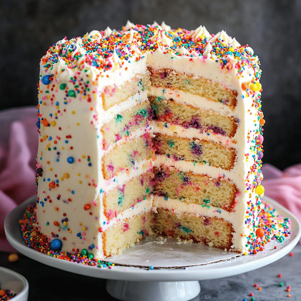 Funfetti Layer Cake Recipe - ymrecipes.com