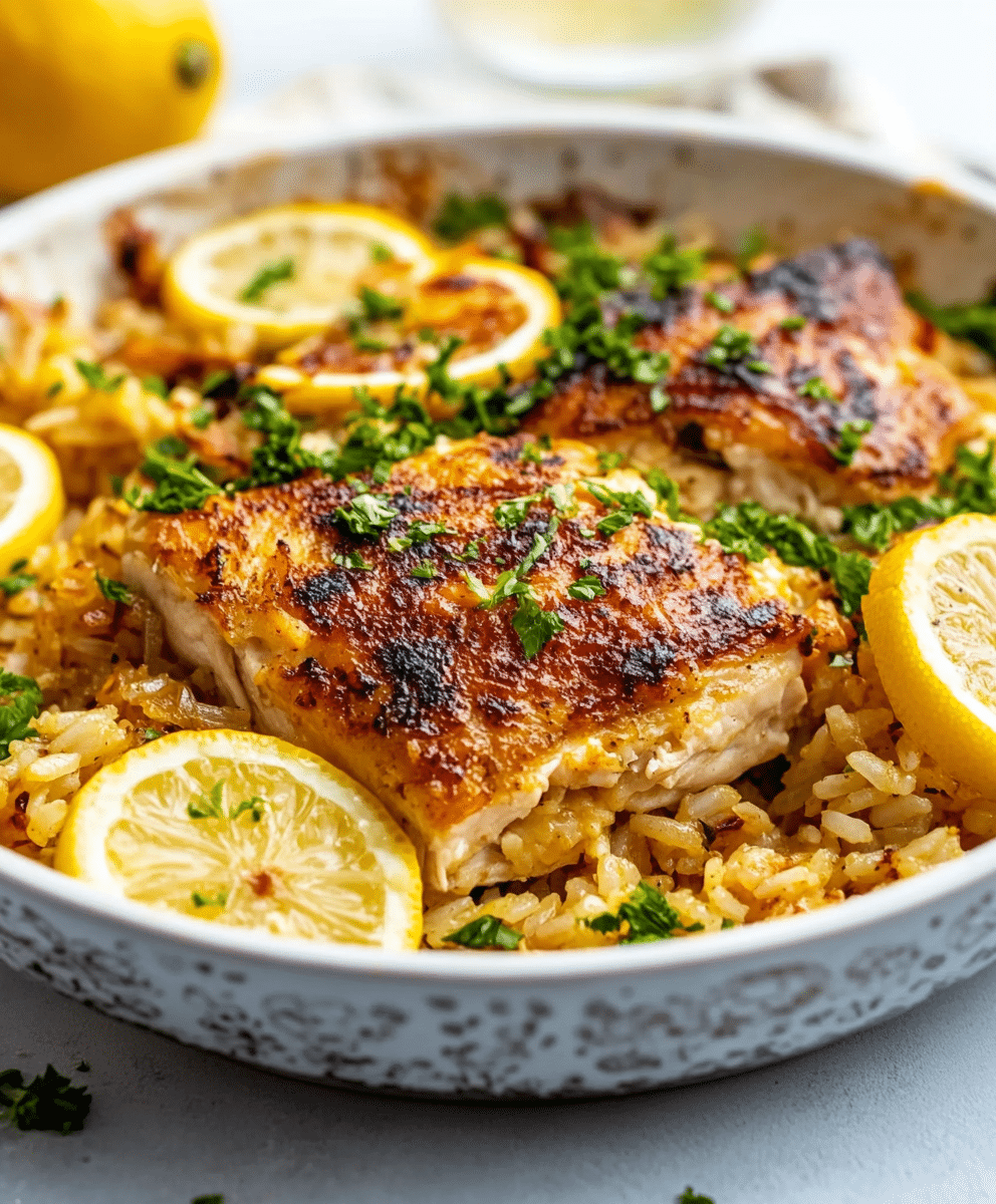 Lemon Chicken Rice Bake Recipe - ymrecipes.com