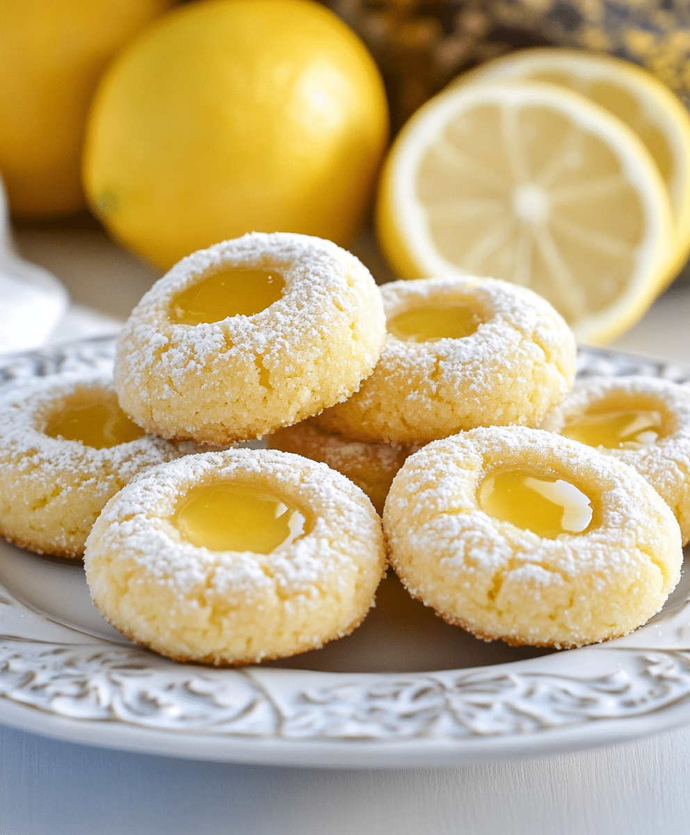 Lemon Thumbprint Cookies Recipe - ymrecipes.com