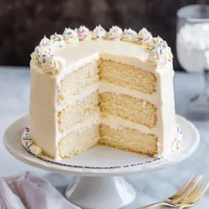 New Favorite White Layer Cake Recipe - ymrecipes.com