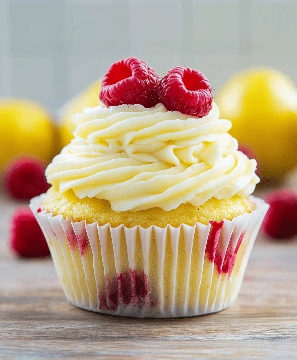 Raspberry Lemon Heaven Cupcakes Recipe - ymrecipes.com