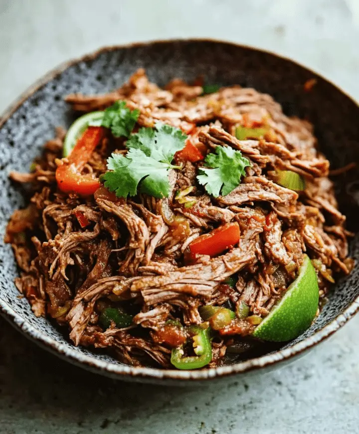Slow Cooker Beef Machaca Recipe - ymrecipes.com