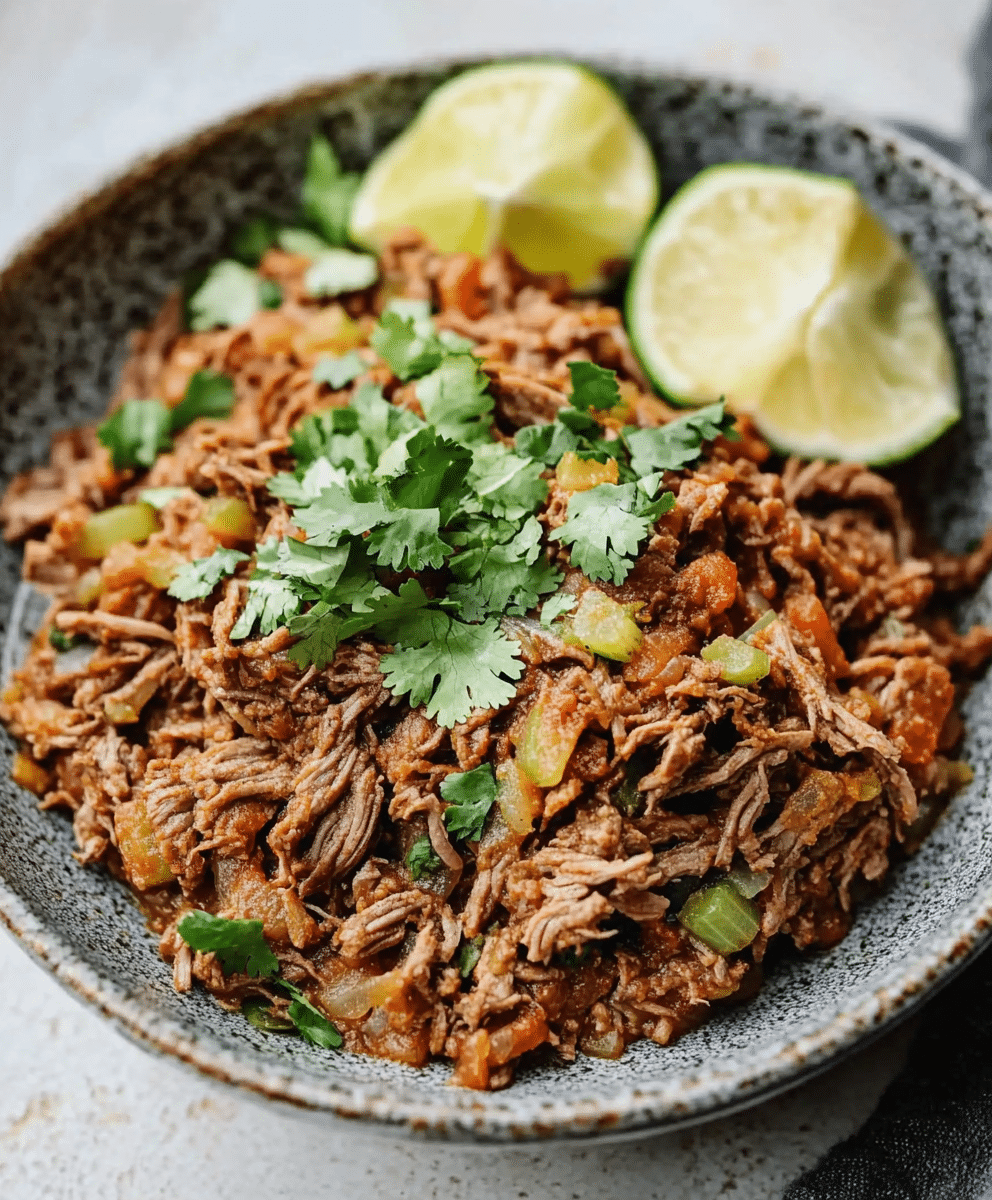 Slow Cooker Beef Machaca Recipe - ymrecipes.com