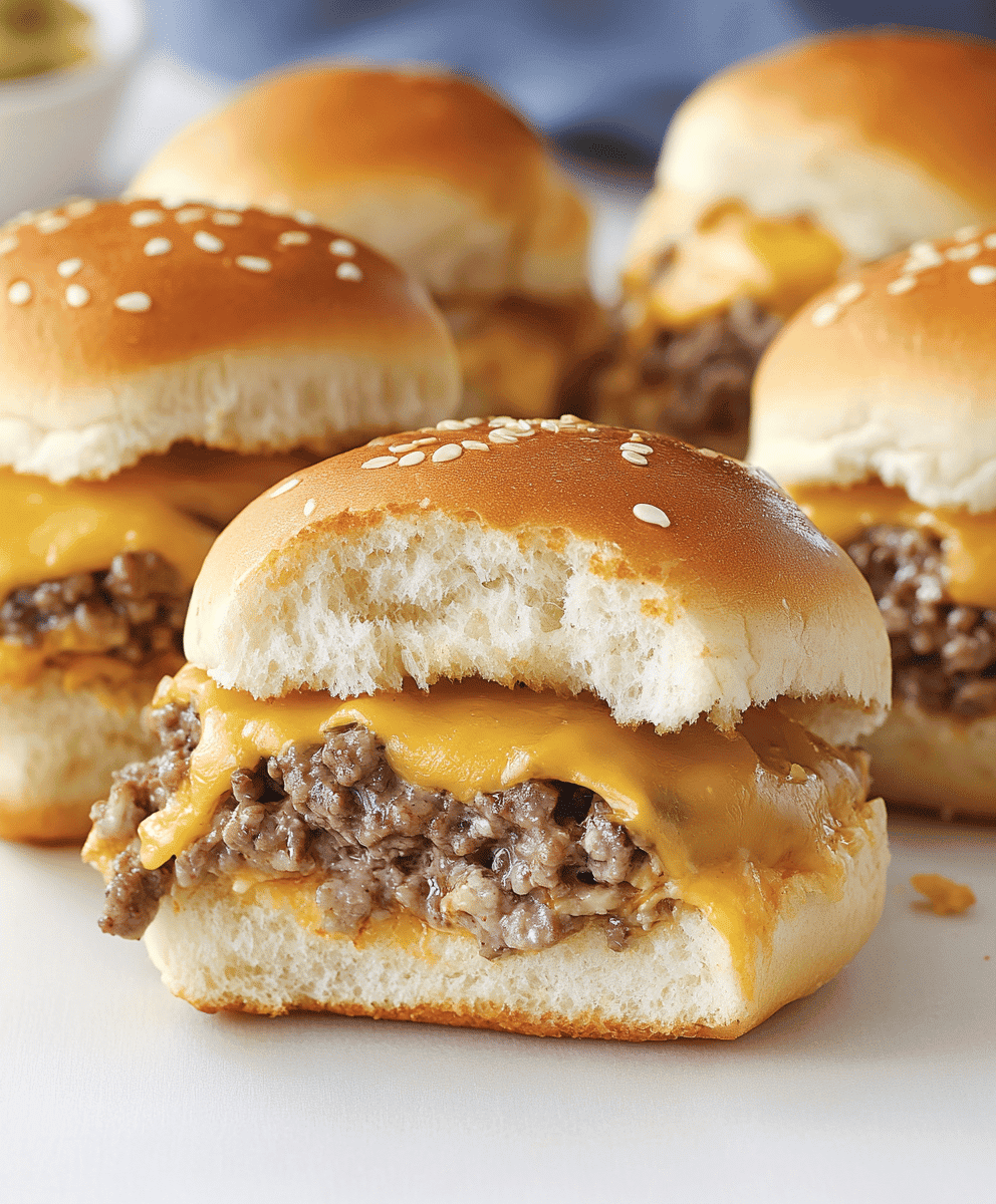 Cheeseburger Sliders Recipe - ymrecipes.com