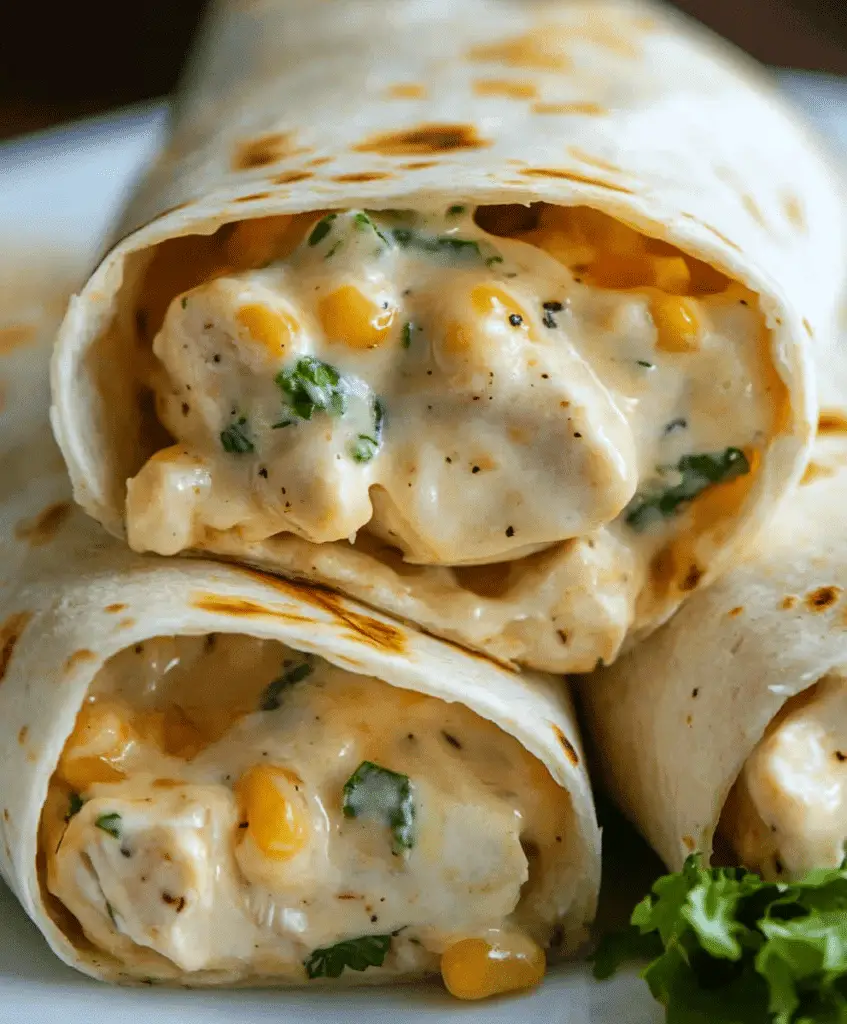 Cheesy Garlic Chicken Wraps Recipe - ymrecipes.com