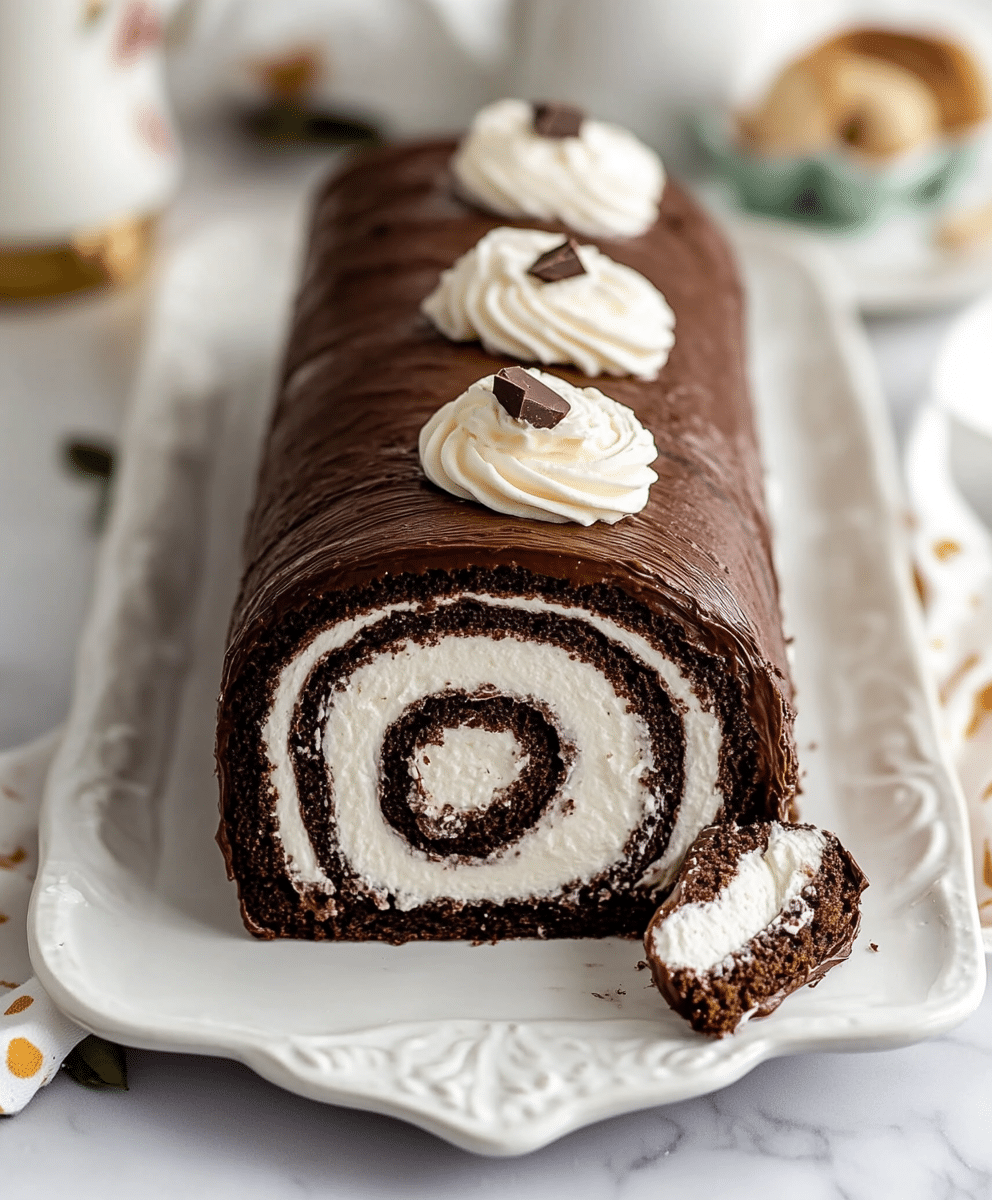 Choco Swiss Roll Delight Recipe - ymrecipes.com