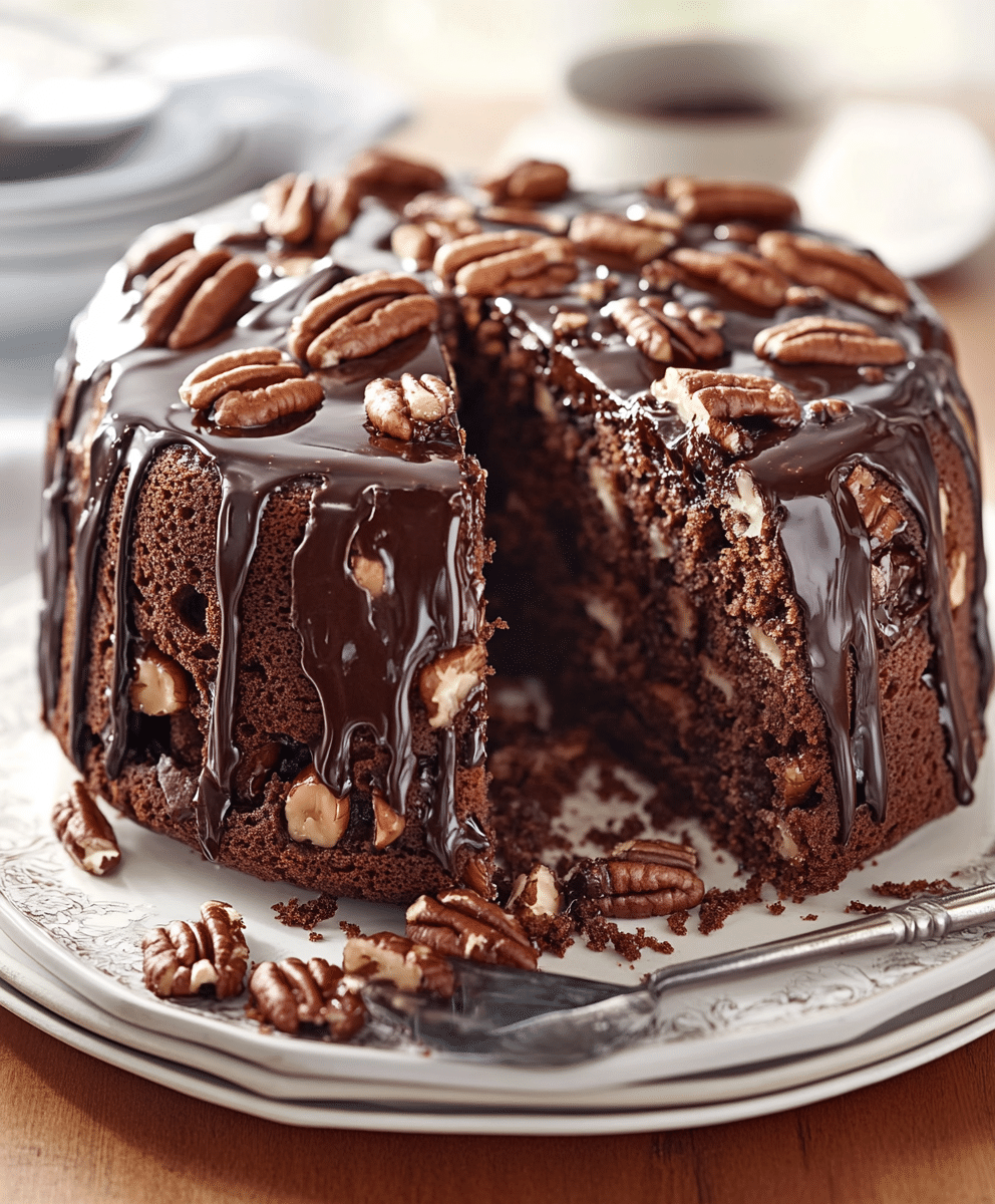 Chocolate Pecan Dream Cake Recipe - ymrecipes.com