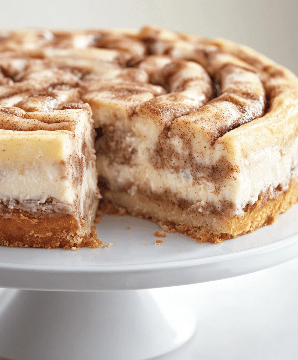 Cinnamon Roll Cheesecake Recipe - ymrecipes.com