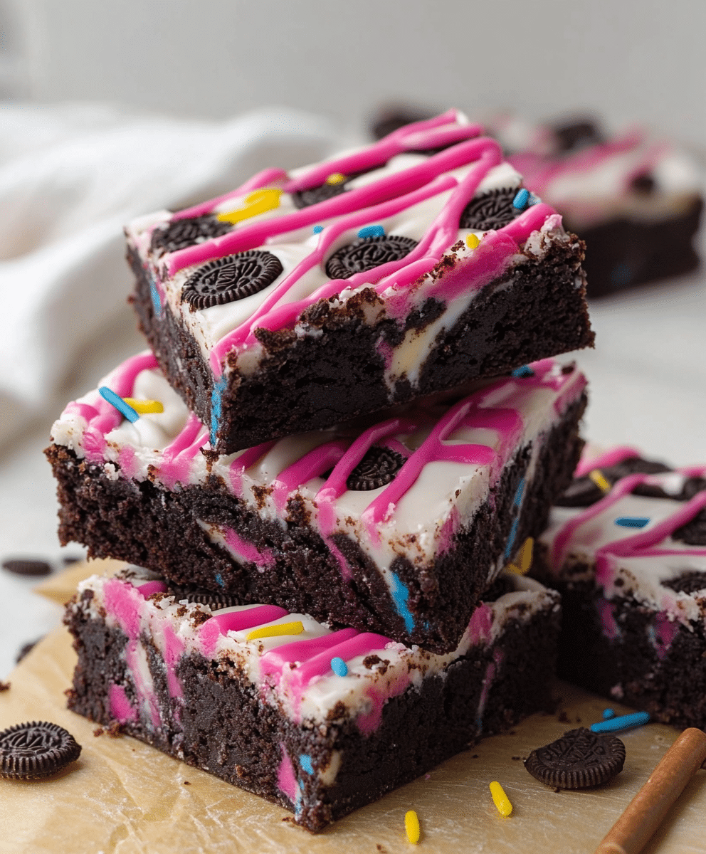 Decadent Birthday Cake Oreo Fudge Brownies Recipe - ymrecipes.com