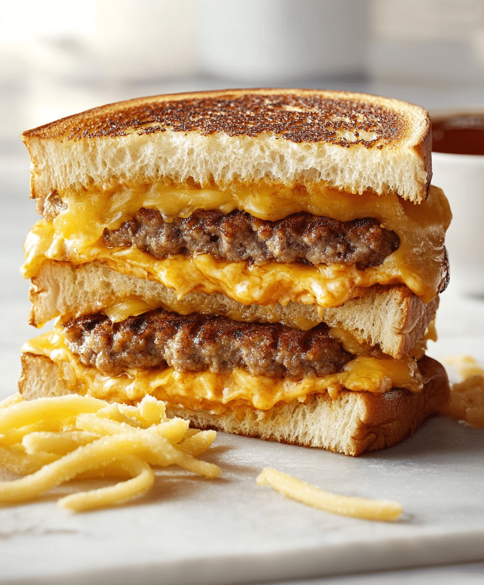 Grilled Cheese Patty Melts Recipe - ymrecipes.com