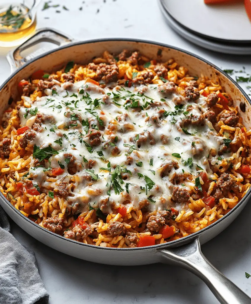 Ground Sausage And Rice Skillet Recipe - ymrecipes.com