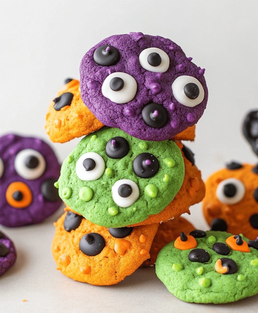 Halloween Monster Cookies Recipe - ymrecipes.com