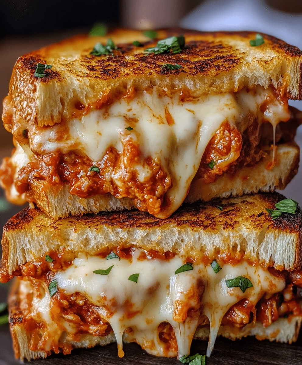 Lazy Chicken Parmesan Grilled Cheese Recipe - ymrecipes.com