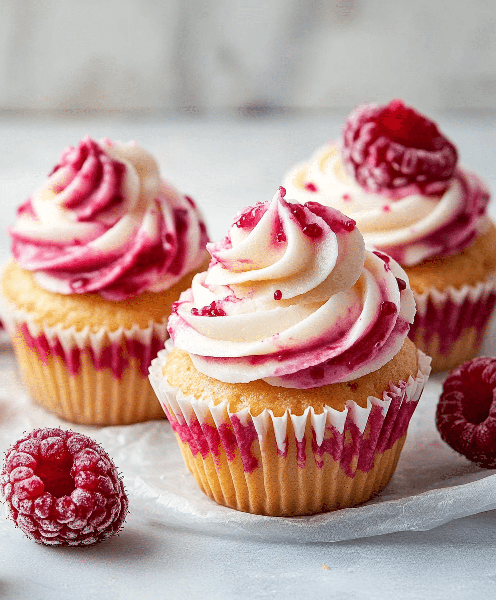Luscious Raspberry Cheesecake Cupcakes Recipe - ymrecipes.com