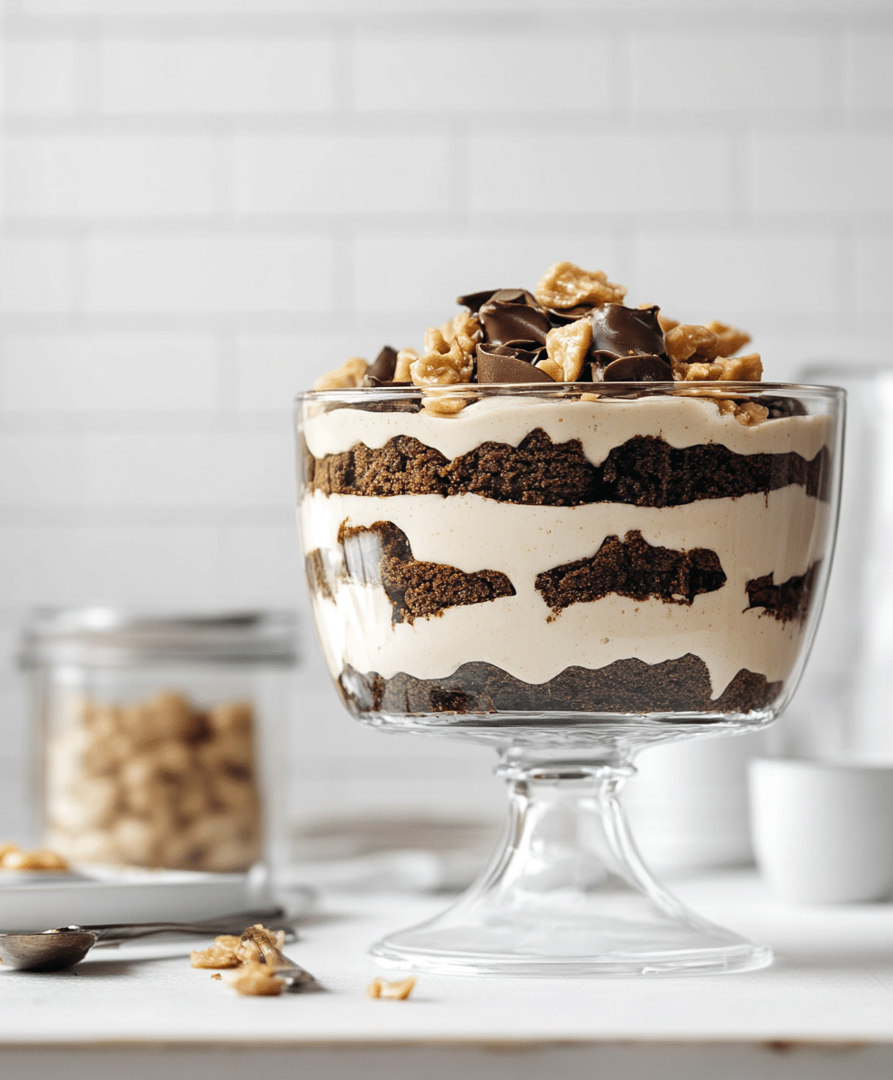 Peanut Butter Fudge Brownie Trifle Recipe - ymrecipes.com