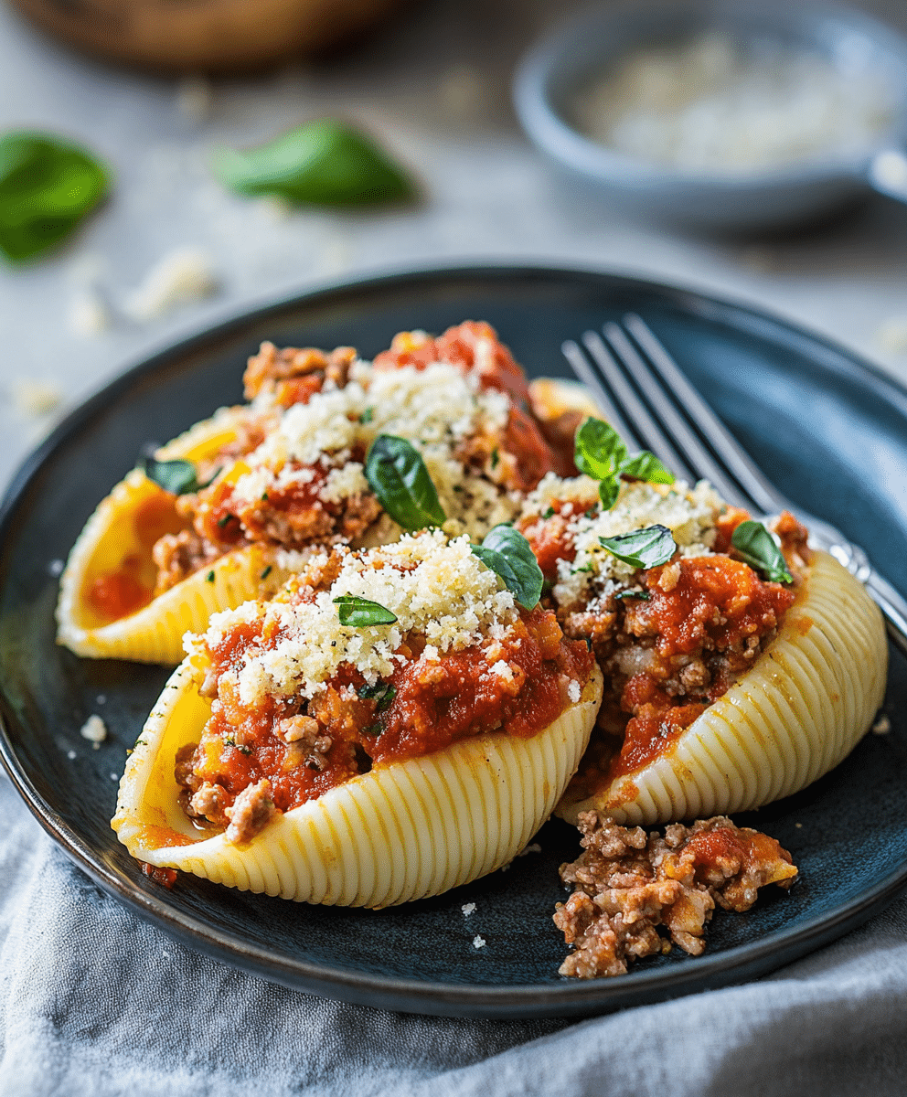 Stuffed Shells With Meat And Cheese Recipe - ymrecipes.com