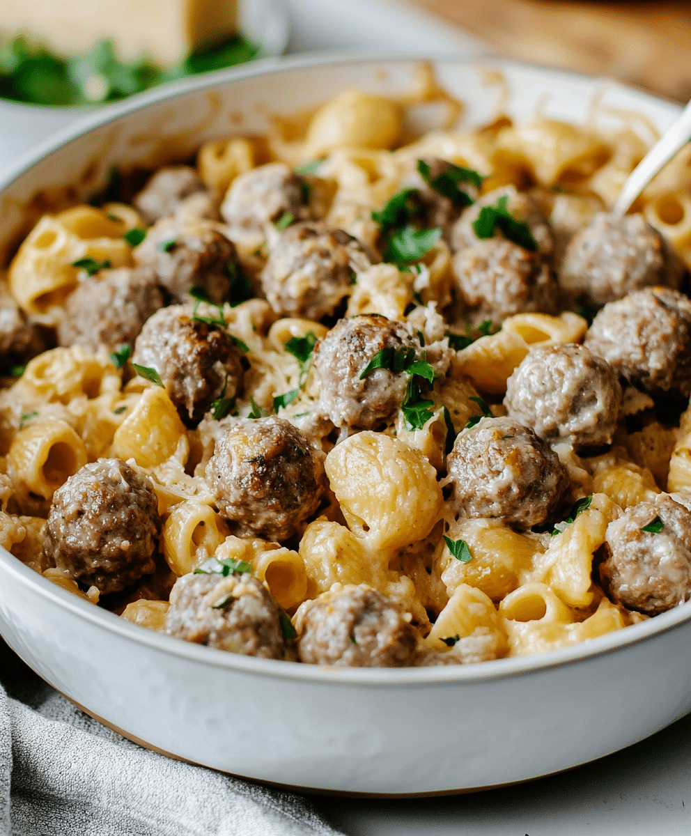 Swedish Meatball Pasta Bake Recipe - ymrecipes.com