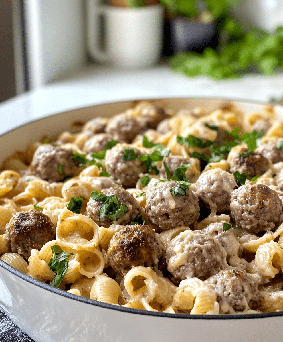 Swedish Meatball Pasta Bake Recipe - ymrecipes.com