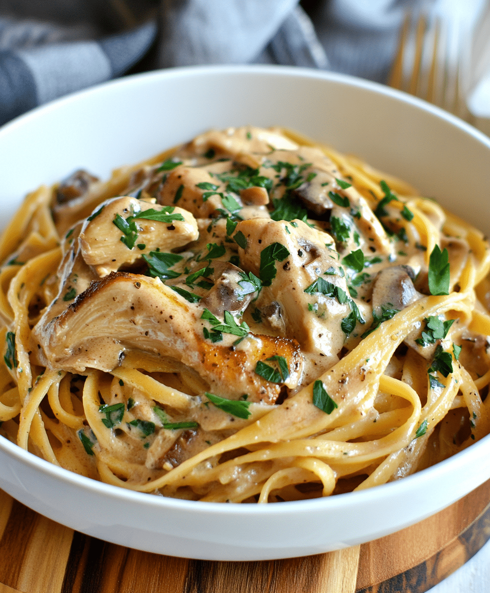 Chicken Marsala Pasta Recipe - ymrecipes.com