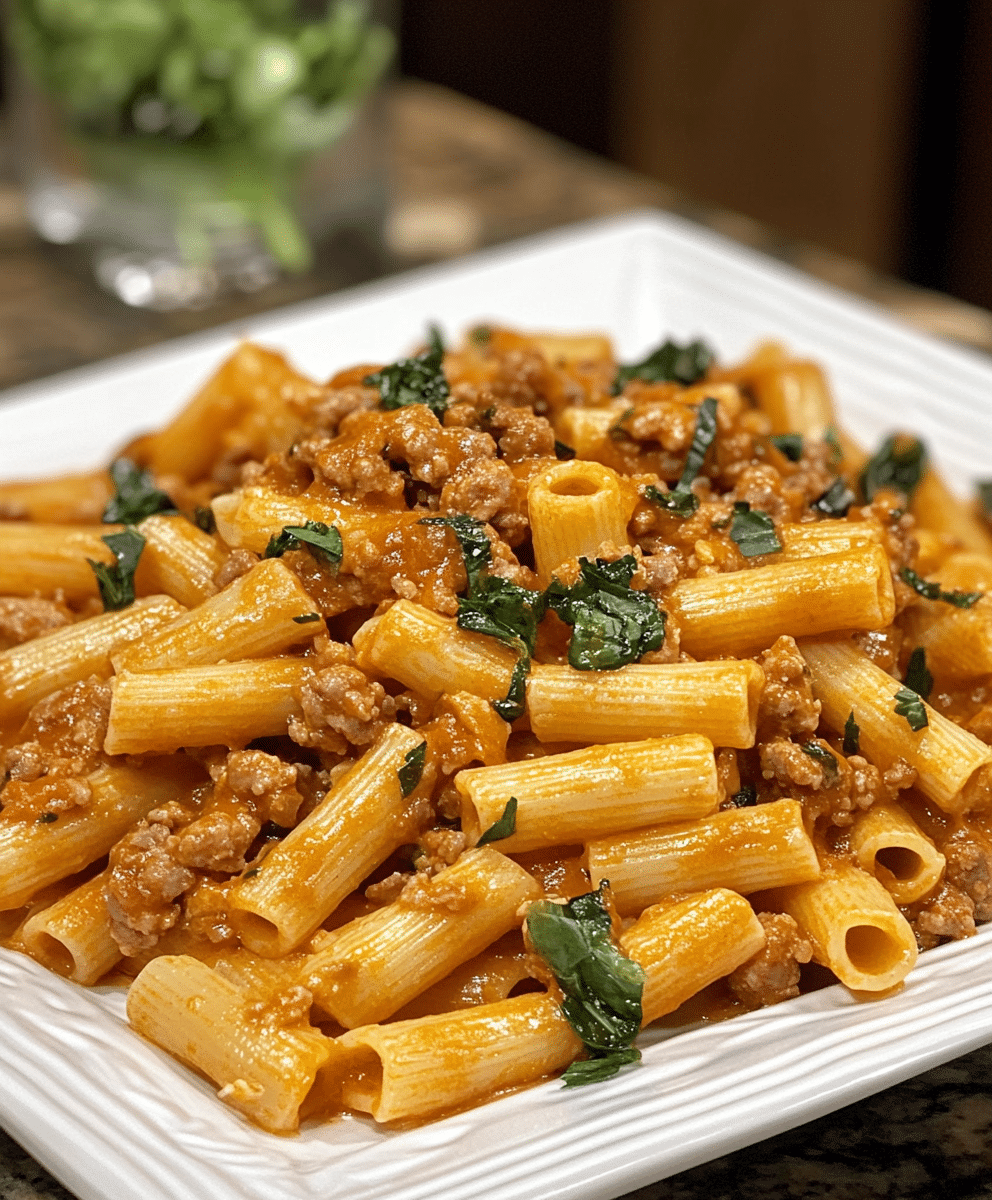 Creamy Sausage Rigatoni Recipe - ymrecipes.com