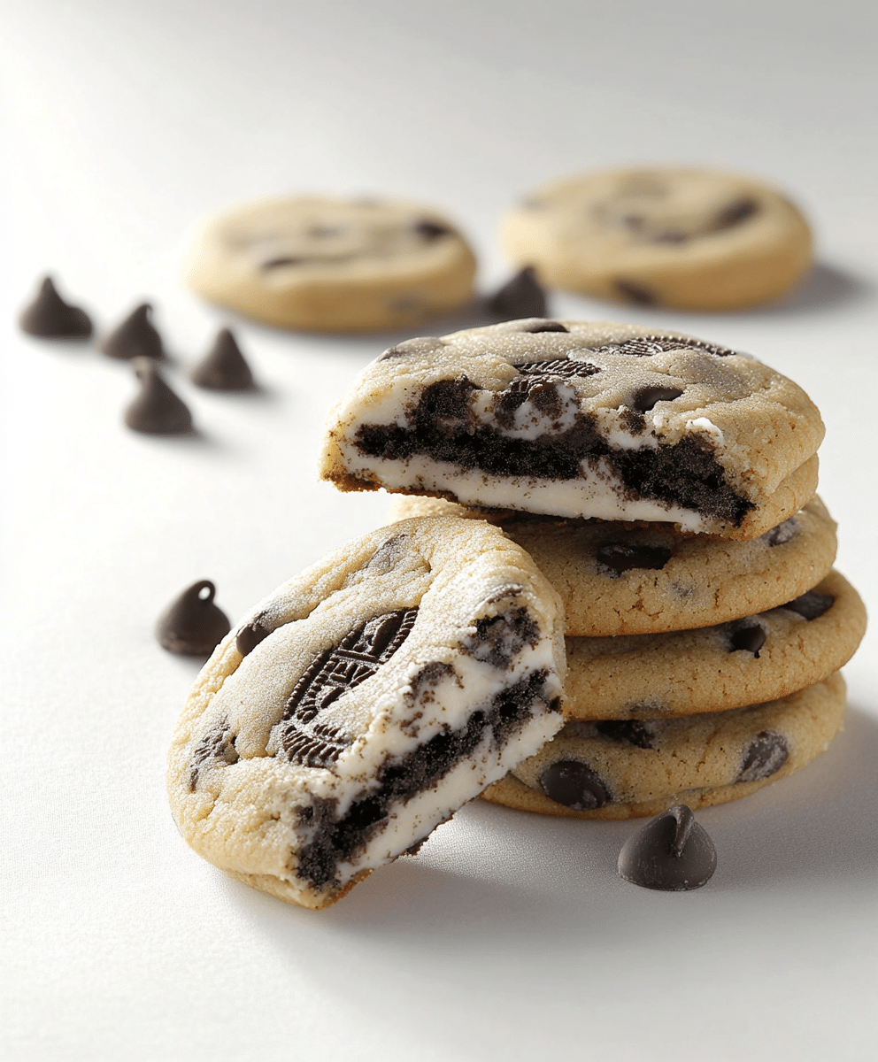 Oreo Stuffed Chocolate Chip Cookies Recipe - ymrecipes.com