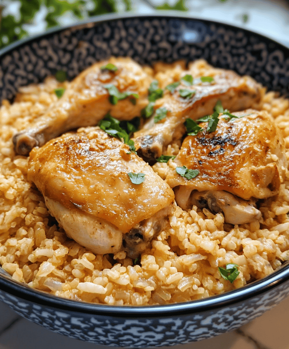 Oven Baked Chicken And Rice Recipe - ymrecipes.com