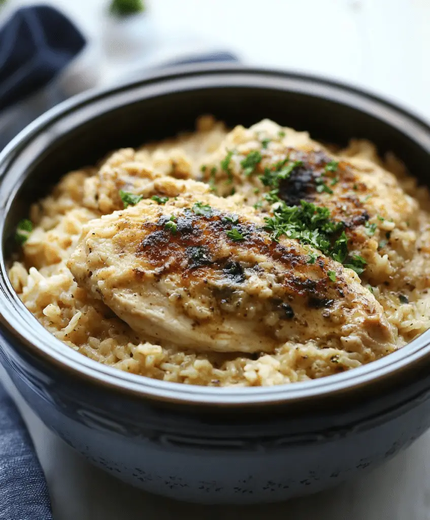 Slow Cooker Chicken And Rice Recipe - ymrecipes.com
