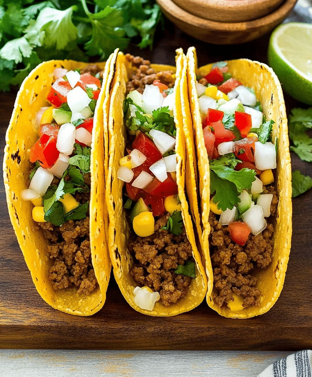 Crispy Ground Beef Tacos Recipe - ymrecipes.com