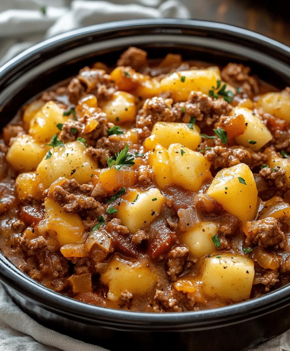 Slow Cooker Cowboy Casserole Recipe - ymrecipes.com