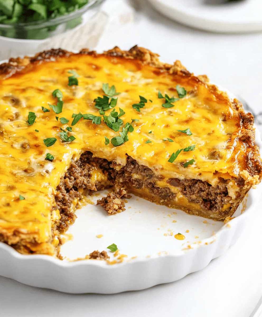 Impossible Cheeseburger Pie Recipe - ymrecipes.com