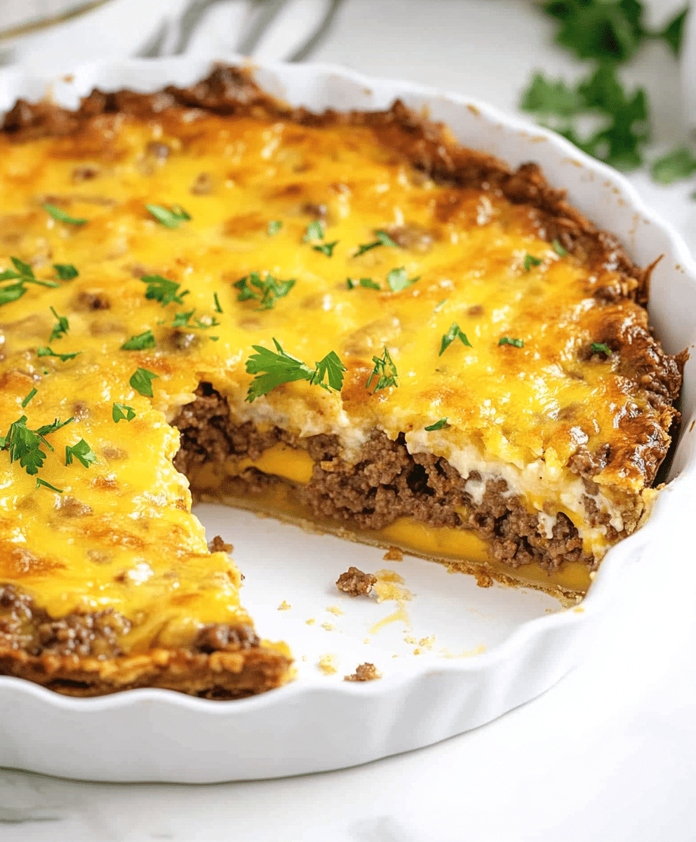 Impossible Cheeseburger Pie Recipe - ymrecipes.com