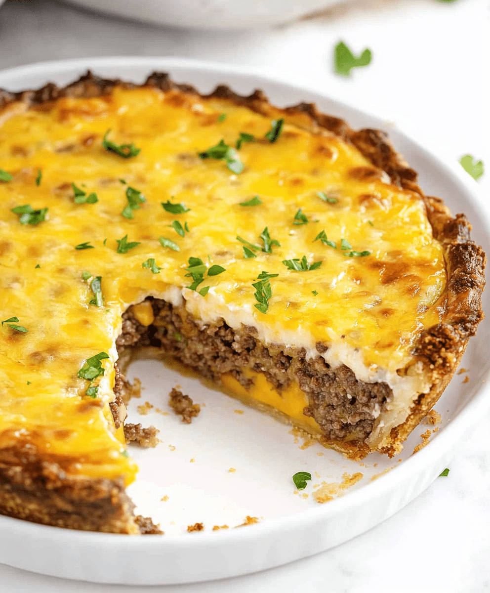 Impossible Cheeseburger Pie Recipe - ymrecipes.com