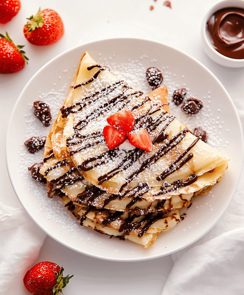 Nutella Cream-filled Crepes Recipe - ymrecipes.com
