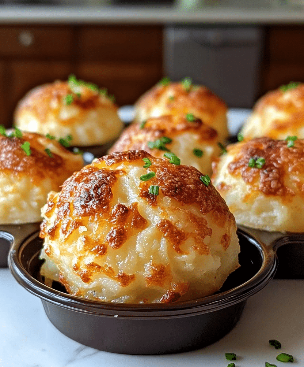 Cheesy Mashed Potato Puffs Recipe - ymrecipes.com