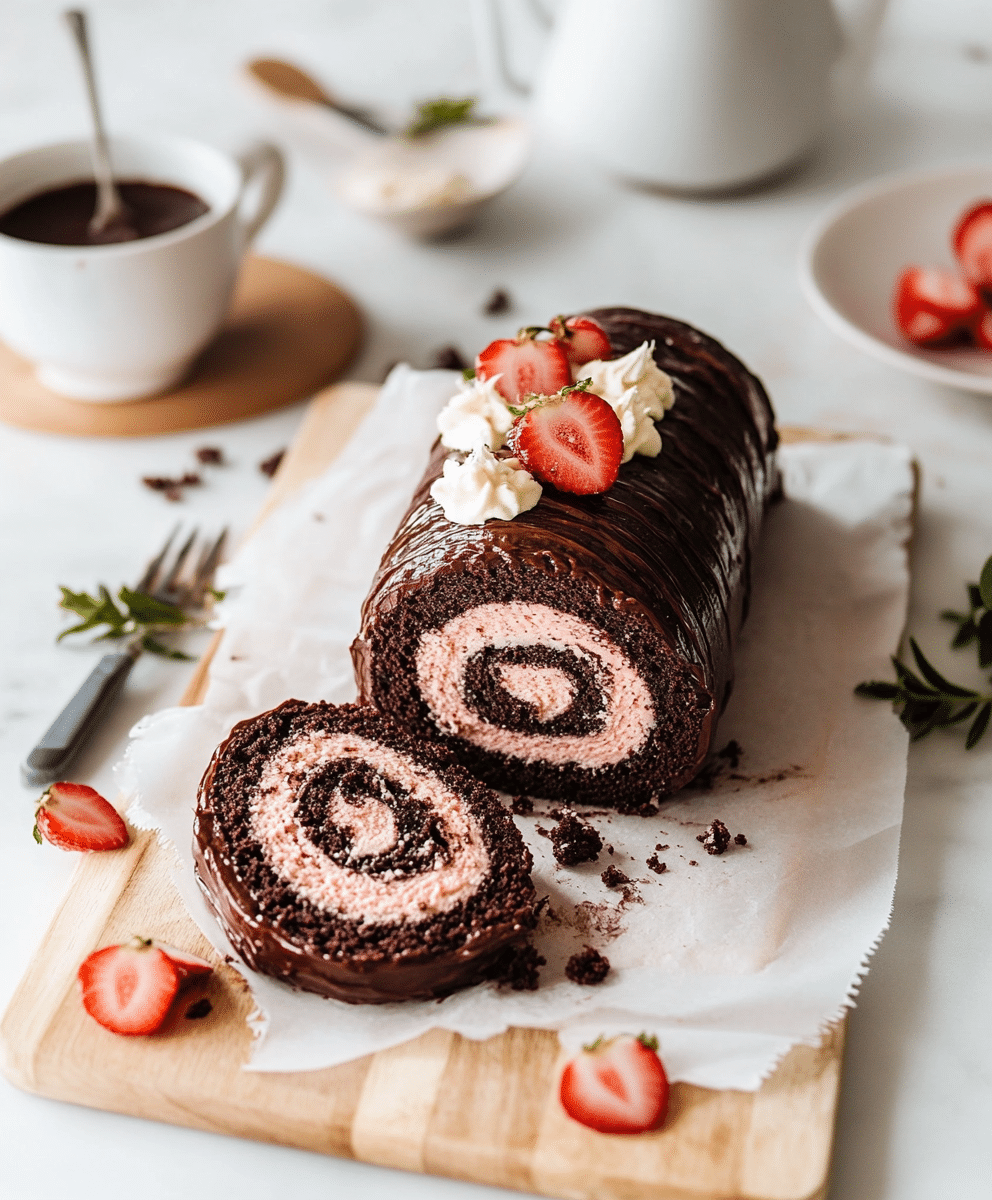 Chocolate Cake Roll Recipe - ymrecipes.com