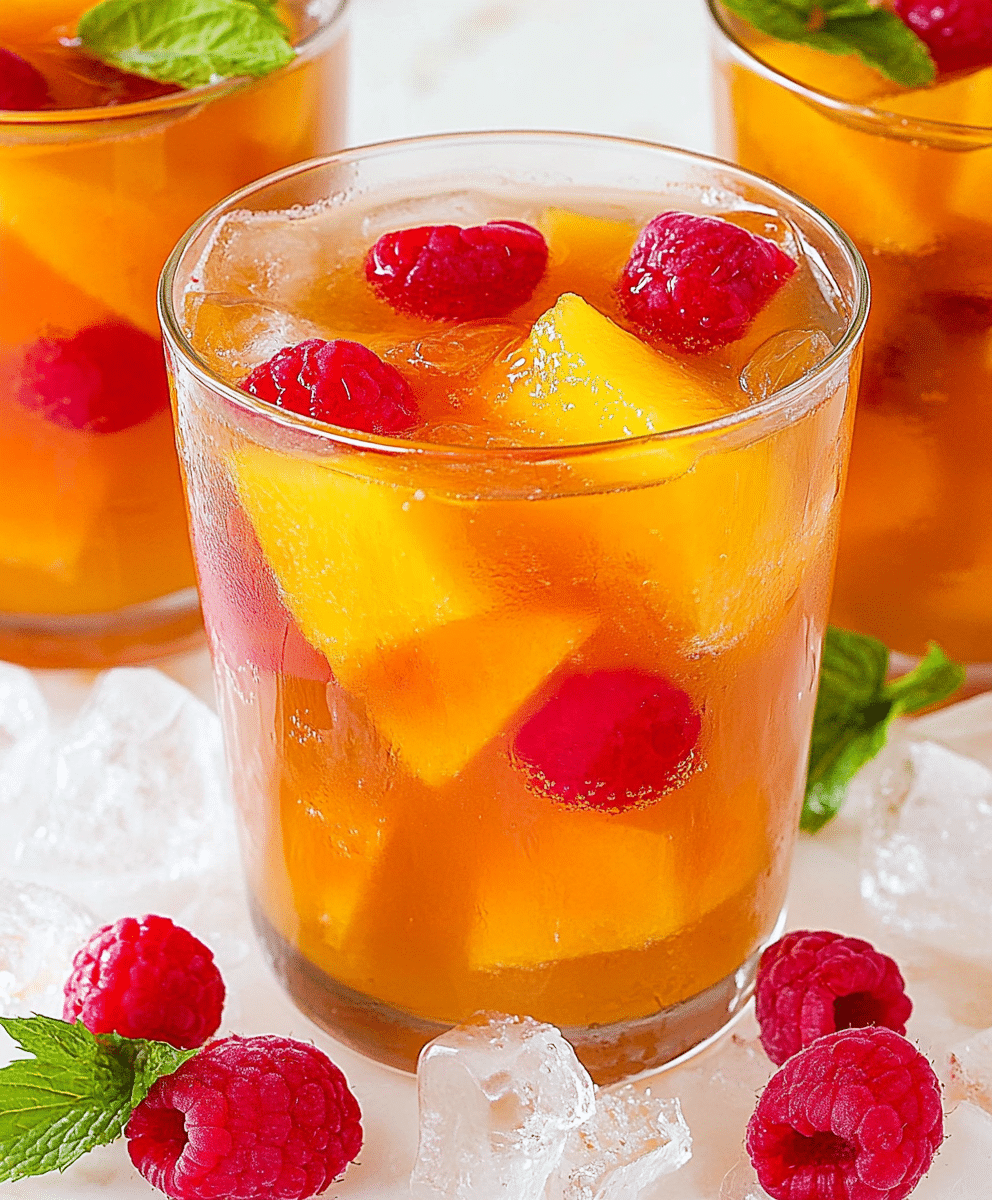 Homemade Mango Iced Tea Recipe - ymrecipes.com