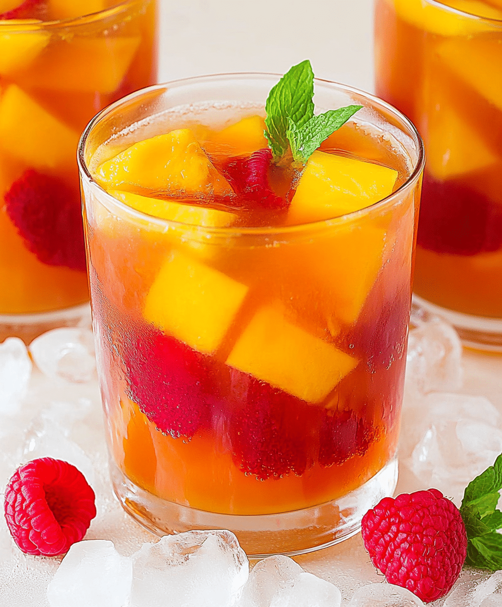 Homemade Mango Iced Tea Recipe - ymrecipes.com