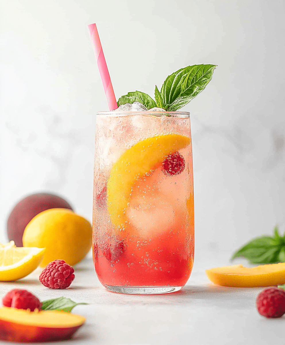 Homemade Raspberry Peach Lemonade Recipe - ymrecipes.com