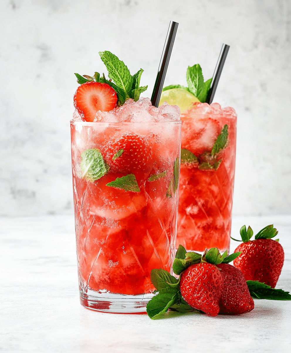 Strawberry Mojito Recipe - ymrecipes.com