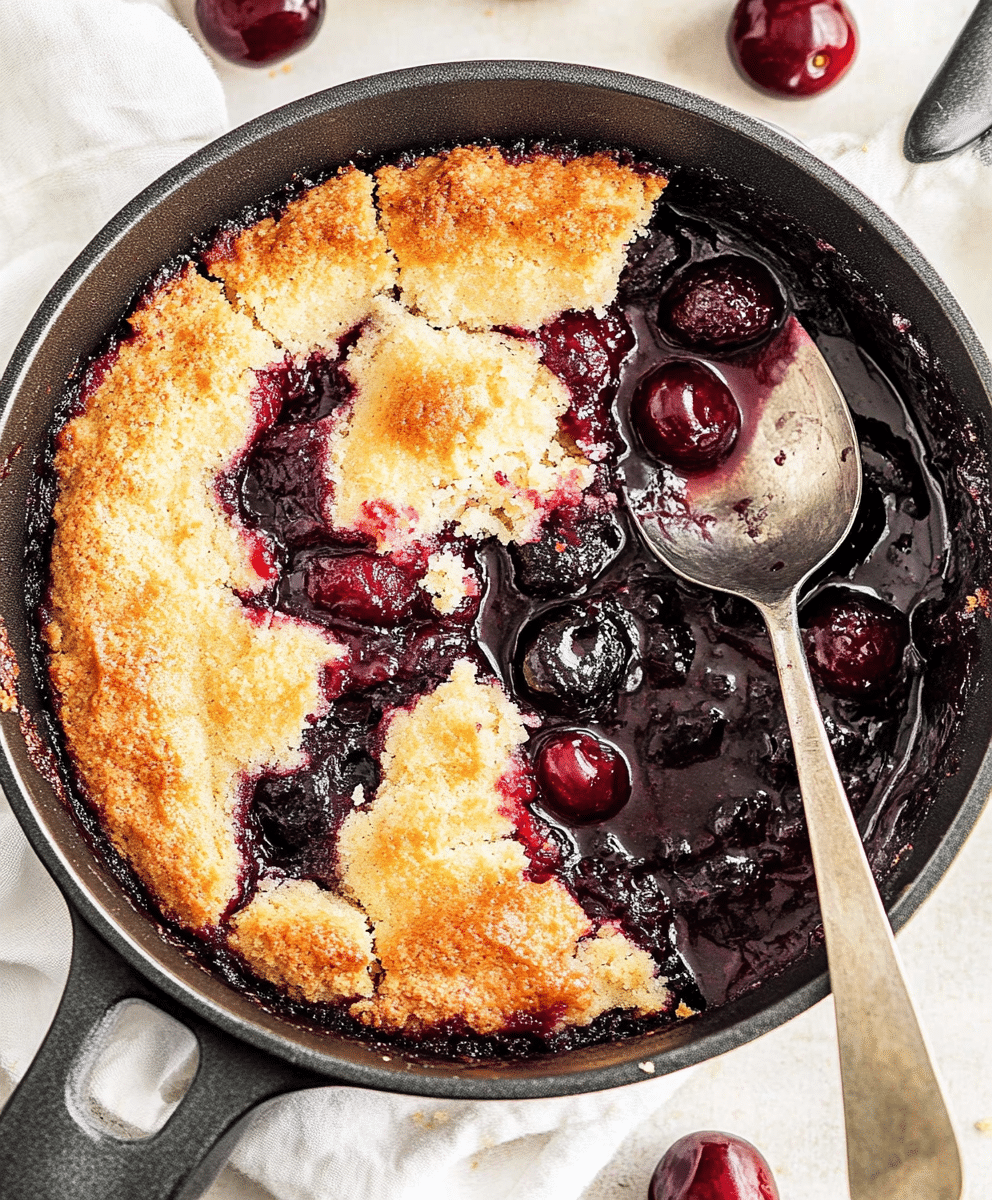Cherry Cobbler Recipe - ymrecipes.com
