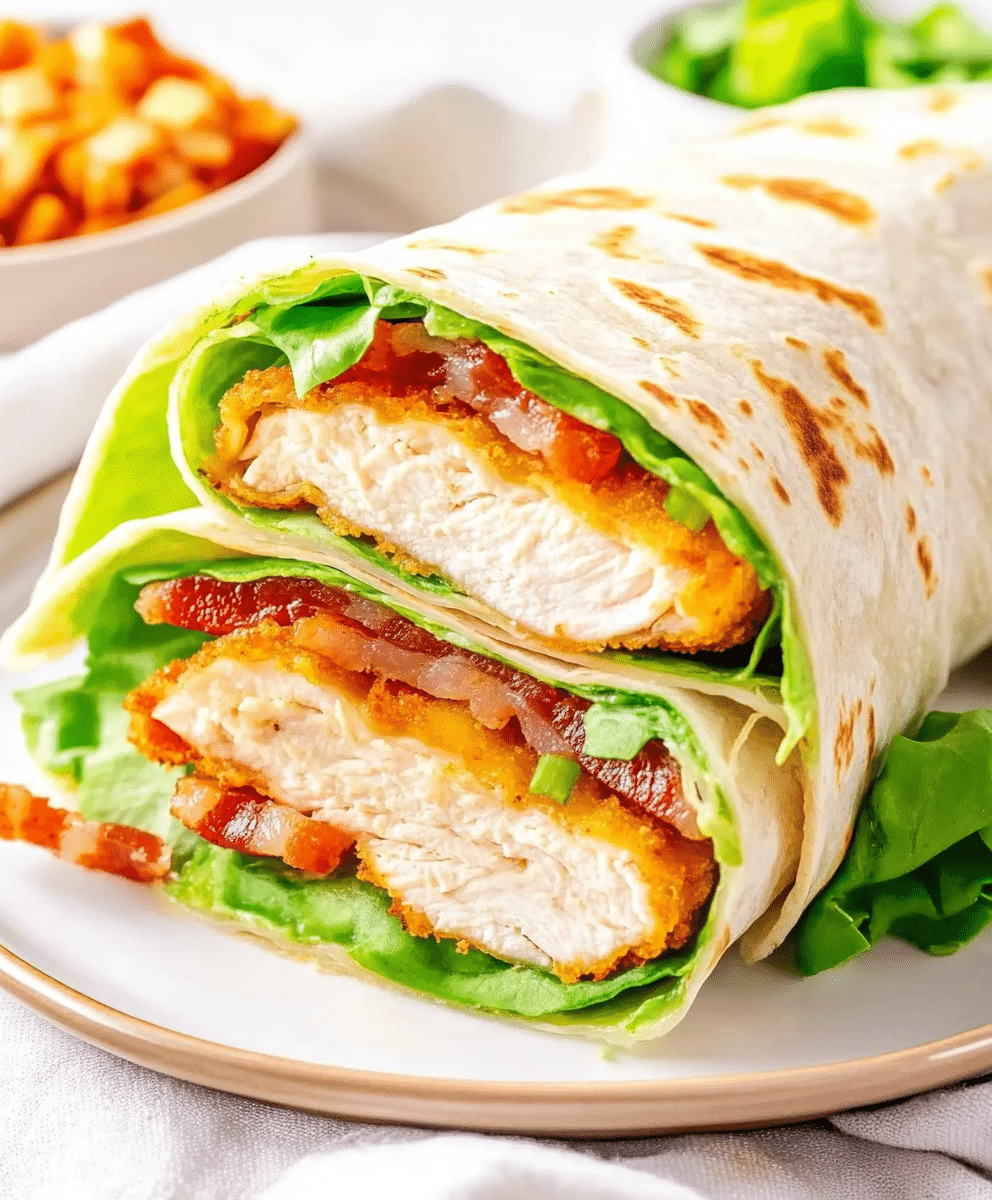 Crispy Chicken Bacon Ranch Wrap Recipe - ymrecipes.com