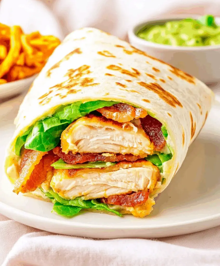 Crispy Chicken Bacon Ranch Wrap Recipe - ymrecipes.com