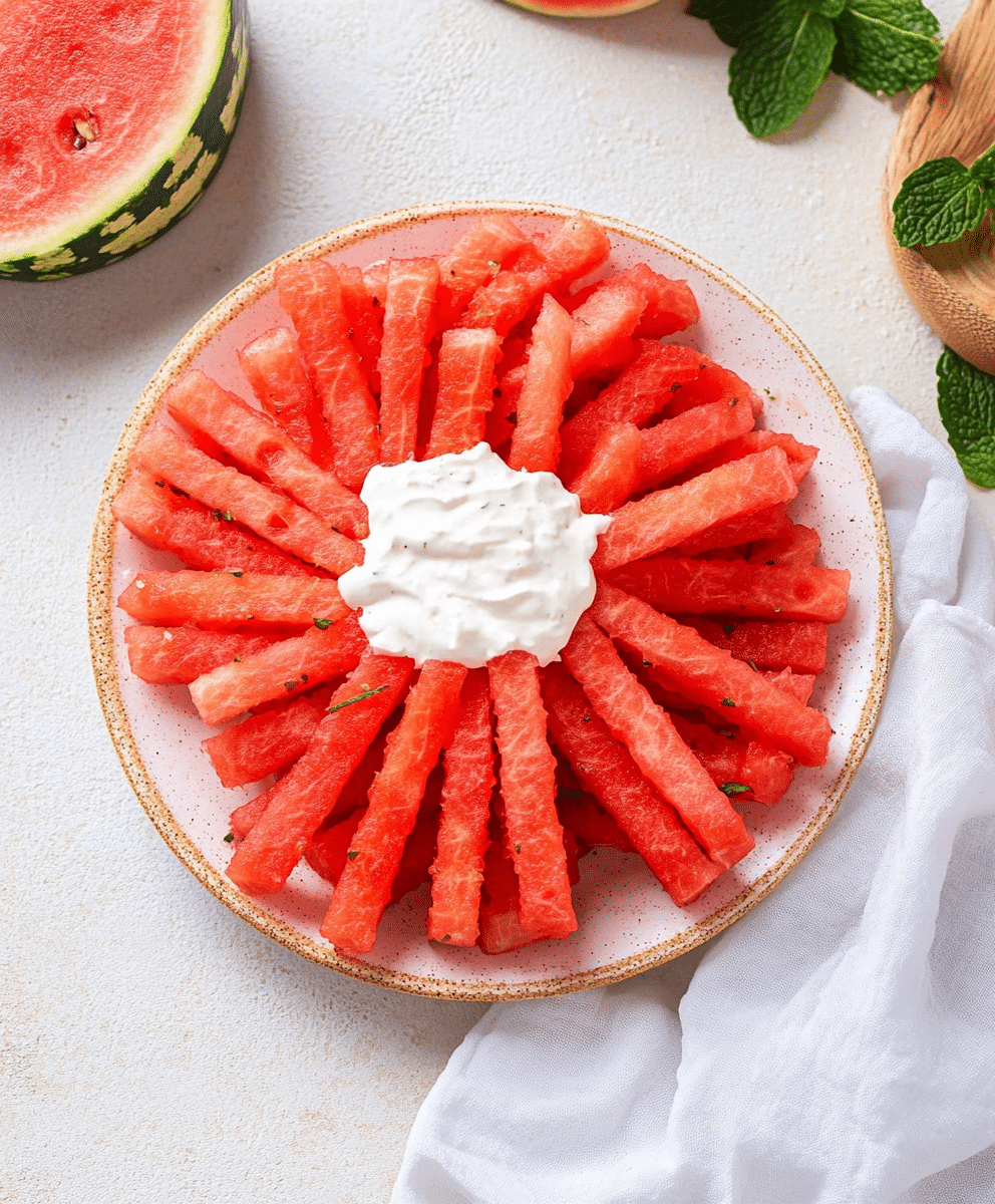 Healthy Watermelon Fries Recipe - ymrecipes.com