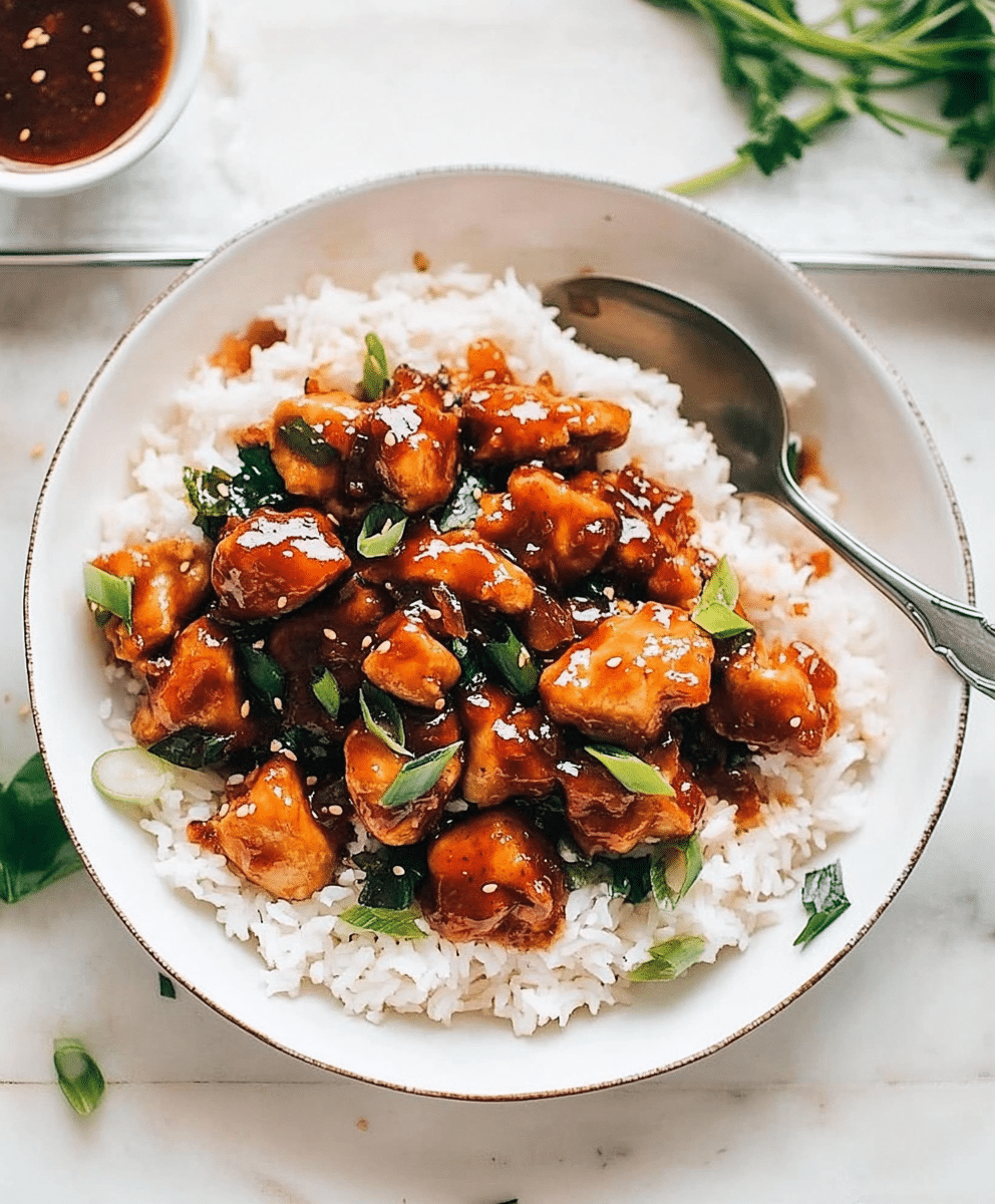 Honey Bbq Chicken Rice Recipe - ymrecipes.com