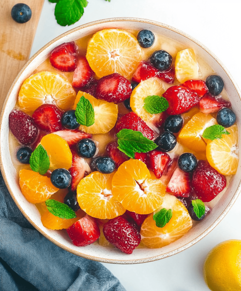 Summer Citrus and Mint Fruit Salad Recipe - ymrecipes.com